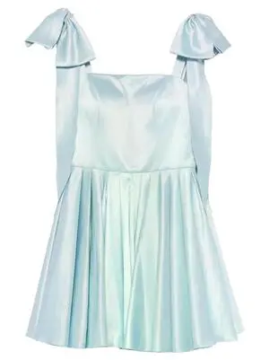 Leen Mougrhabi Reve Bow Detail Mini Dress - Blue