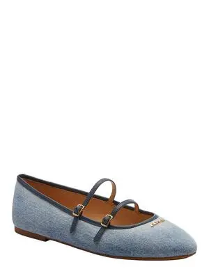 COACH OUTLET Double Buckle Mary Jane - Light Denim