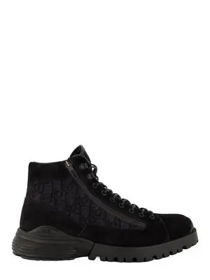 Dior Leather Combat Boots - Black