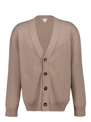 Bottega Veneta Cashmere V-neck Cardigan - Beige