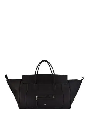Celine Large Leather Weekend Bag - Black