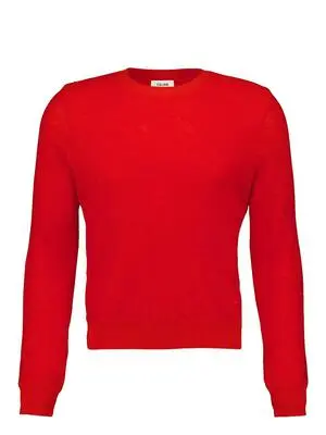 Celine Wool Crew Neck Long Sleeve Sweater - Red