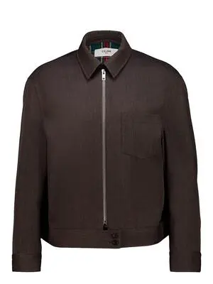 Celine Wool Gabardine Jacket - Brown