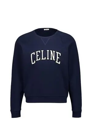 Celine Cotton Fleece Sweatshirt - Blue
