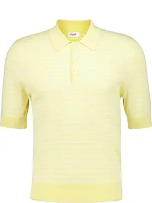 Celine Polo S/s Fine Knit Cotton - Yellow