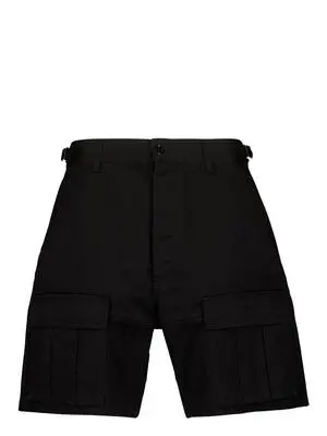 Celine Woven Cotton Cargo Shorts - Black