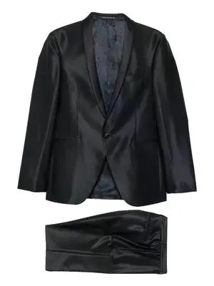 CARLO PIGNATELLI Satin-finish S Suit - Blue