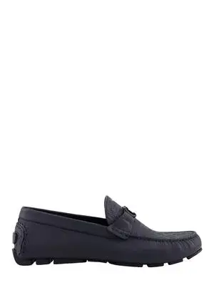 Dior Odeon Driver Loafers In Gravity Leather - Blue