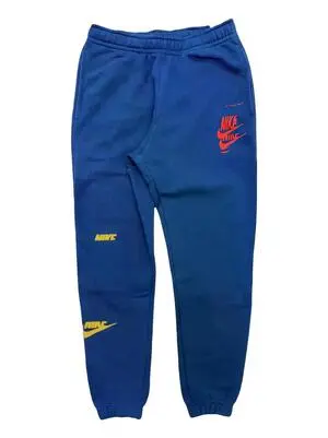 Nike Logo-embroidered Fleece Track Pants - Blue