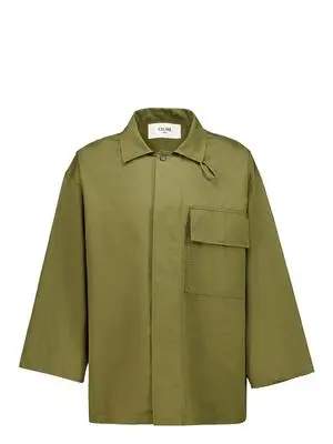 Celine Shirt Utility Cotton & Linen - Green
