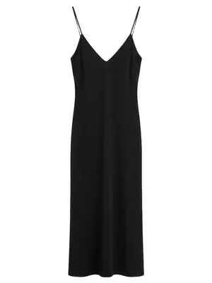 Black Label V-neck Dress - Black