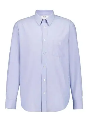 Celine Shirt Loose Fit L/s Drugstore Poche Cotton - Blue