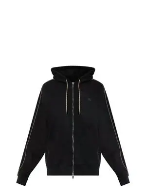 Burberry Scott Logo-embroidered Hoodie - Black