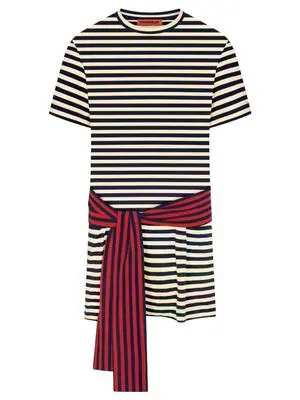 SIMONMILLER Lottie Striped T-shirt Dress - Blue
