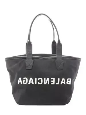Balenciaga 2000s Cities Paris Jumbo Tote Bag - Black