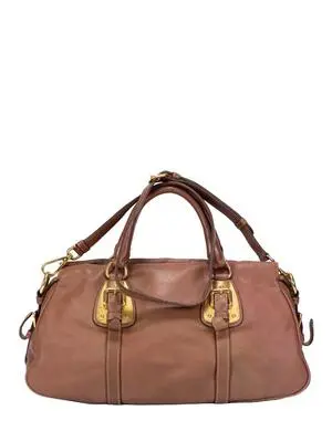 Prada Logo-motif Shoulder Bag - Brown