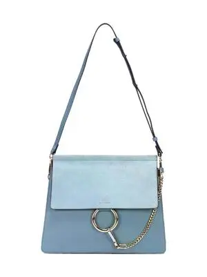Chloé Faye Medium Shoulder Bag - Blue