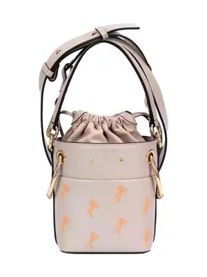 Chloé Roy Horse-print Bucket Bag - Neutrals