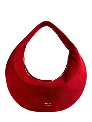 Khaite Suede Hobo Bag - Red