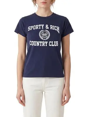 SPORTY & RICH Country Club" T-shirt - Navy