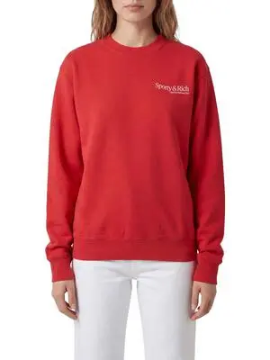 SPORTY & RICH Crewneck Sweatshirt - Red