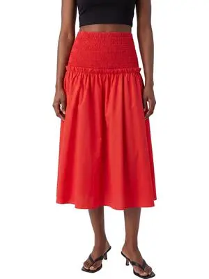 Pinko Gathered Skirt - Red