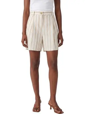 SEMICOUTURE Semicouture Striped Shorts Beige