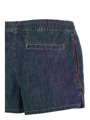 Valentino Garavani Vlogo Chambray Shorts - Blue