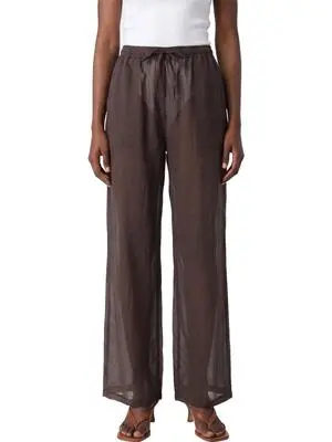 Federica Tosi Wide Leg Drawstring Trousers - Brown