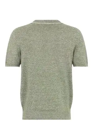 Fedeli Zip-fastening Short-sleeve Polo Shirt - Green