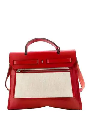 Hermès Herbag Zip Berline 31 Shoulder Bag - Red