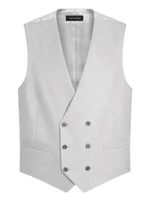 LUIGI BIANCHI MANTOVA Double-breasted V-neck Waistcoat - Grey