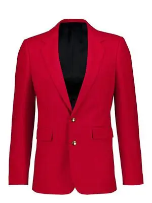 Celine Classic Virgin Wool Blazer - Red