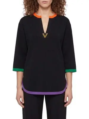 Valentino Garavani Wool Top - Black