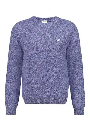 Celine Cashmere Triomphe Boxy Crewneck Sweater - Blue