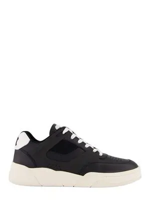 Celine Celine CT-09 Leather Lace-Up Sneakers Black