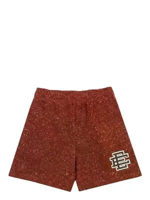 ERIC EMANUEL Bouclé Logo-print Shorts - Red