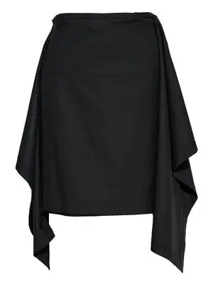 Alexander McQueen Asymmetrical Pleated Skirt - Black