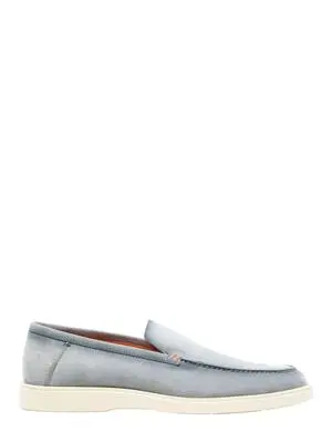Santoni Almond-toe Slip-on Loafers - Gray