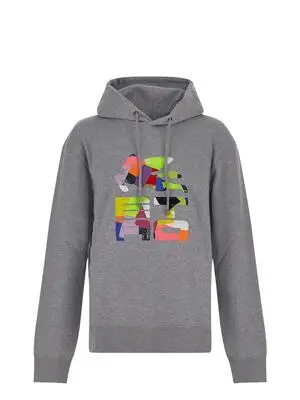 Etro Logo Printed Drawstring Hoodie - Gray