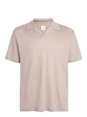 Eleventy Linen Polo Shirt - Pink