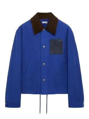 Loewe Cotton Workwear Jacket With Anagram Detail - Blue