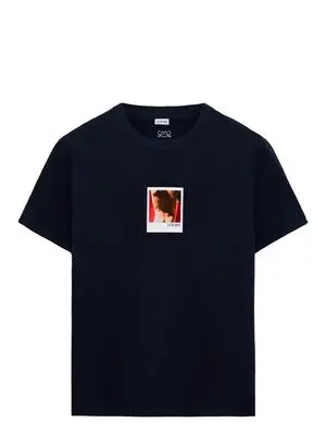 Loewe Cotton-blend Printed T-shirt - Navy