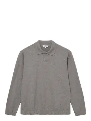 Norse Projects Long-sleeved Knit Polo Shirt - Gray