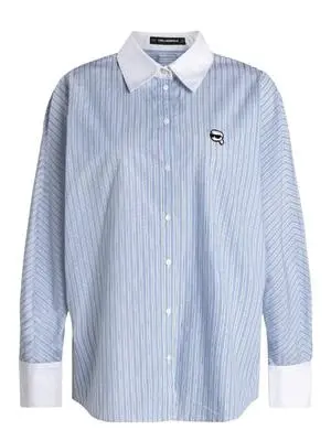 Karl Lagerfeld Ikon Stripe Button-down Shirt - Blue