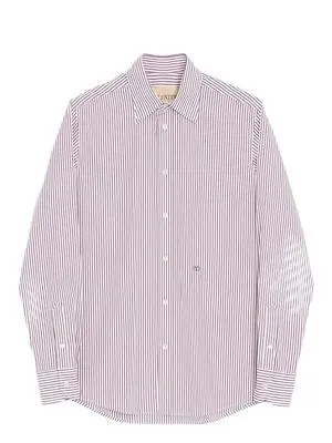 Valentino Garavani Shirt In Cotton Poplin With Vlogo Embroid - Red