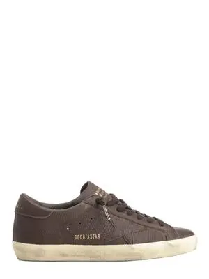 GOLDEN GOOSE Golden Goose Superstar Sneakers With Suede Toe And Crocodile-Print Heel Brown