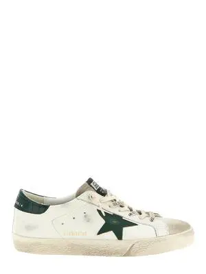 GOLDEN GOOSE Golden Goose Superstar Sneakers With Suede Toe And Crocodile-Print Heel Green