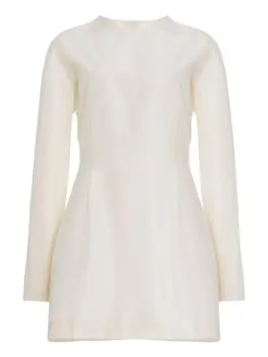 THE ROW Elione Cotton-silk Taffeta Top - White