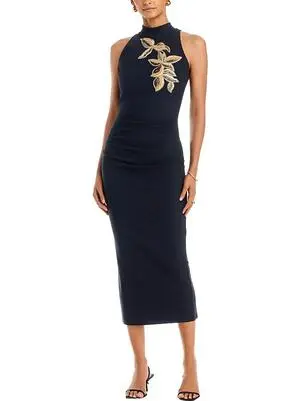 Chiara Boni La Petite Robe Embellished Midi Dress - Black